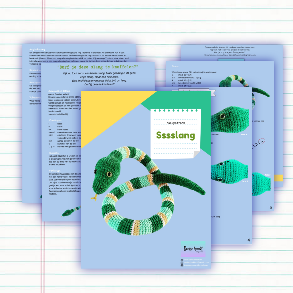 haakpatroon sssslang - Denise haakt