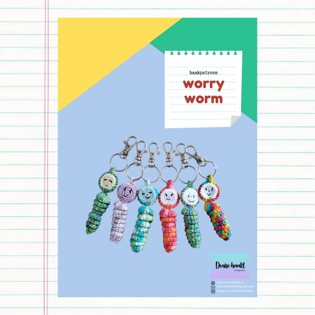 haakpatroon Worry Worm - Denise haakt